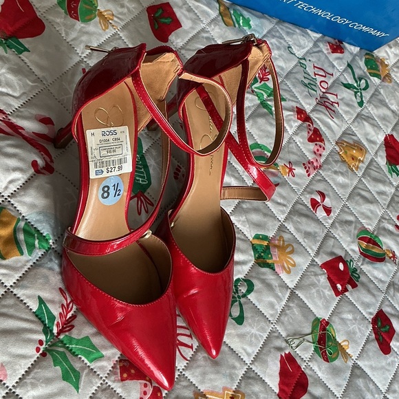 Jessica Simpson | Shoes | Jessica Simpson Red Patent Heels | Poshmark